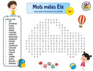 Mots mêlés Été - Jeu à imprimer - Un Anniversaire en Or