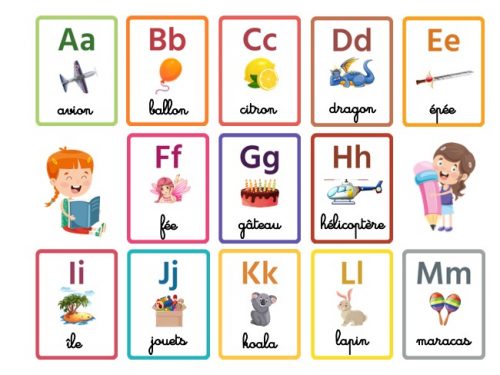 Cartes Alphabet illustrées + poster à imprimer - Un Anniversaire en Or