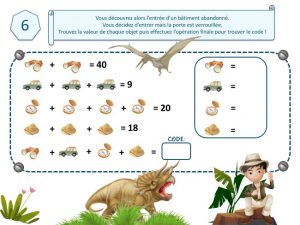 Escape game Dinosaure - Kit animation jeu enfant - Un Anniversaire en Or