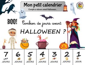 Calendrier compte à rebours Halloween - Un Anniversaire en Or