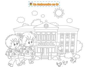 Coloriage Rentrée Scolaire - Un Anniversaire en Or