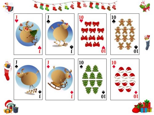 Jeu de cartes Noël à imprimer - Un Anniversaire en Or