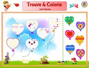 Trouve & Colorie Saint Valentin - Un Anniversaire en Or